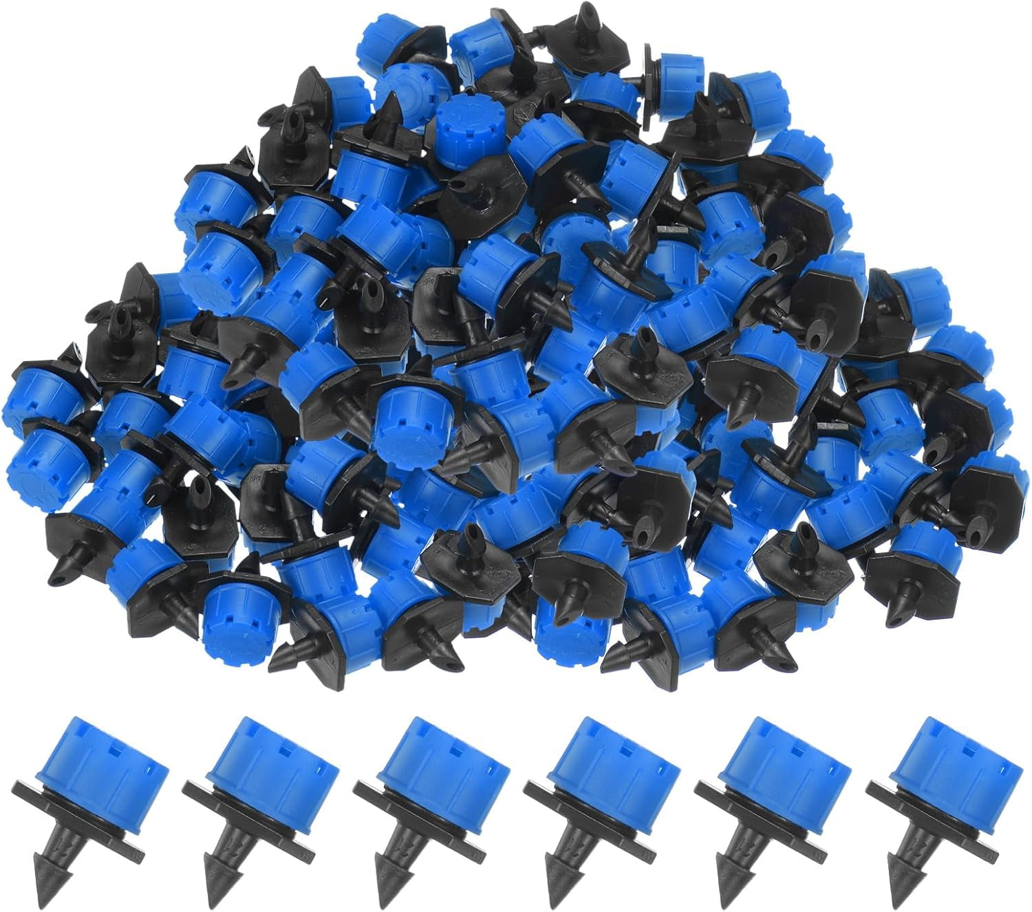 XD-200-Pack 360 Degree Adjustable Irrigation Dripper, 1/4 Inch Barbed ...