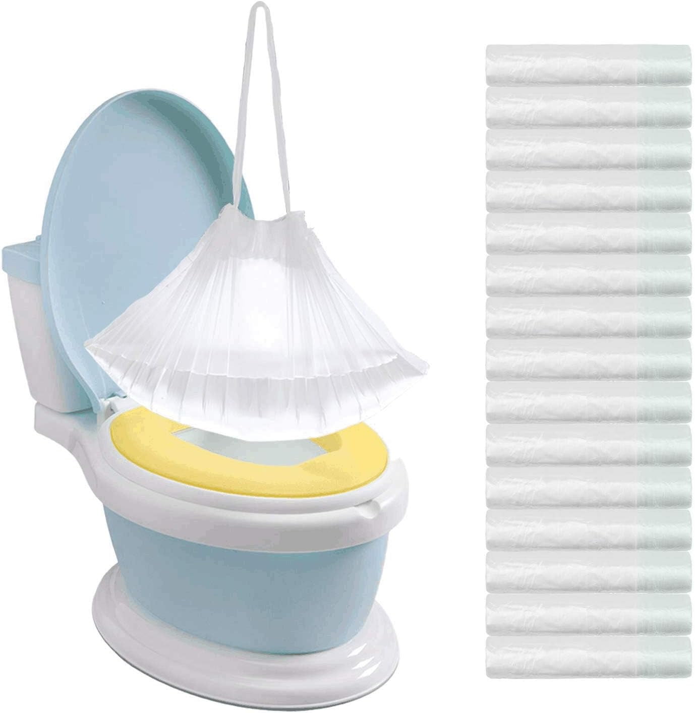 XD-200 Pack Portable Potty Chair Liners with Drawstring, Potty Bags ...