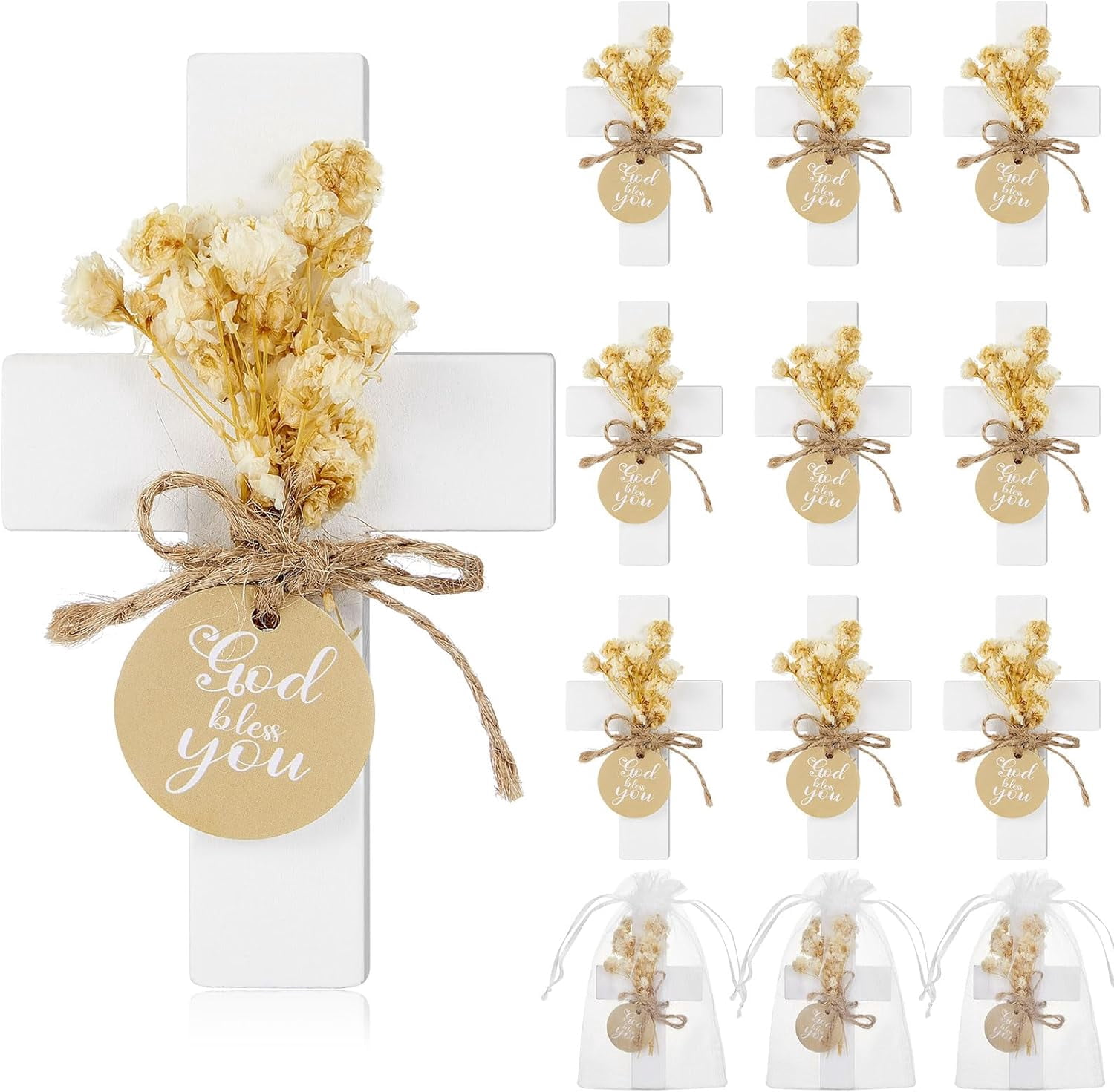 XD-24 Sets Baptism Favors for Guests First Communion Wooden Cross ...