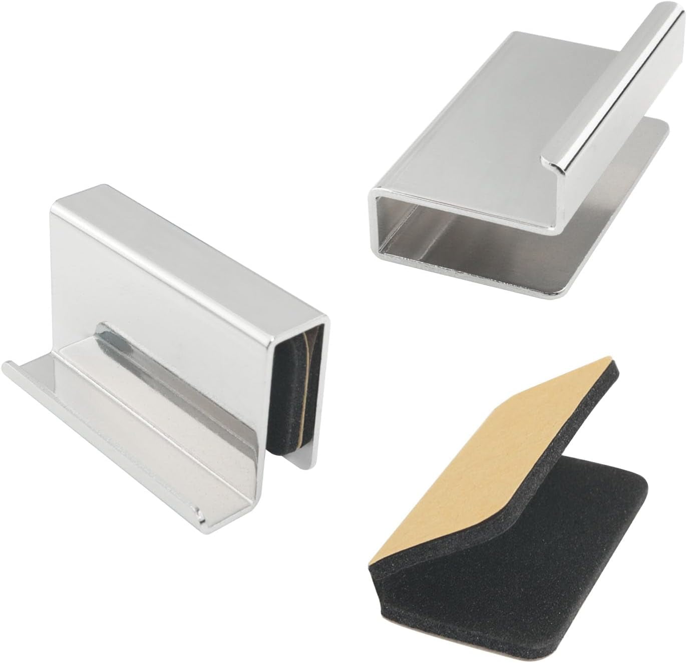 XD-2PCS 1.6'' Glass Finger Edge Pull Window Display Cabinet Door Clip ...