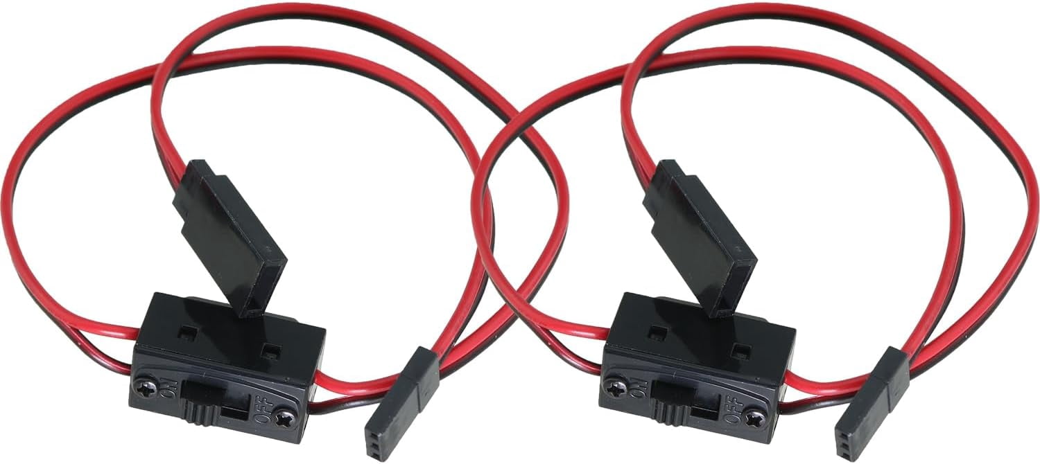 XD-2PCS 12cm Red Black Power Switch Battery Receiver JST Connector ...
