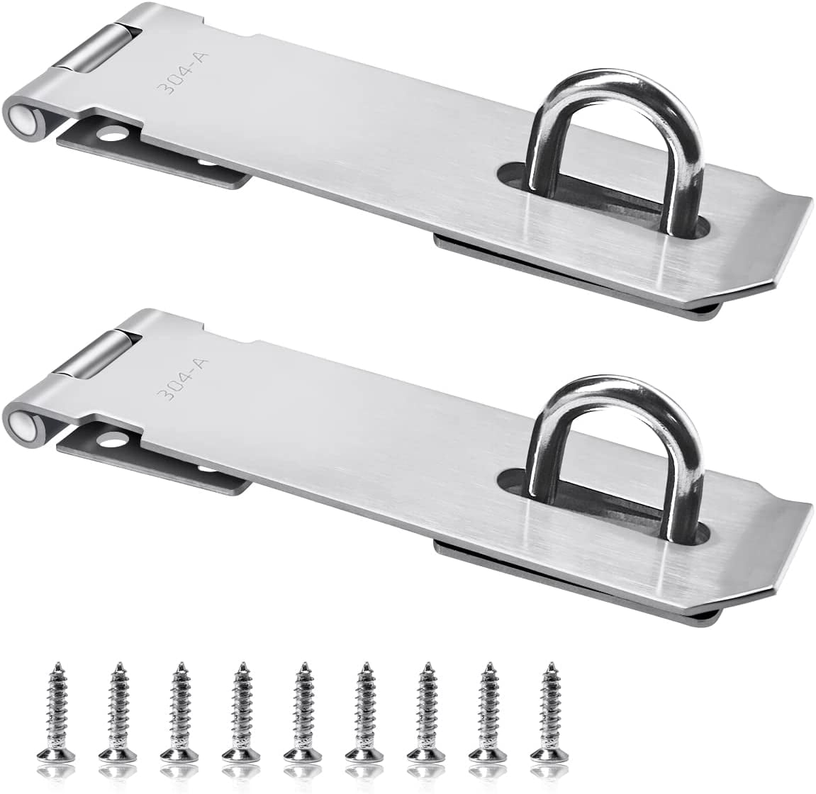 XD-2Pcs Stainless Steel Gate Lock Hasp, Safety Packlock Clasp Hasp Lock ...