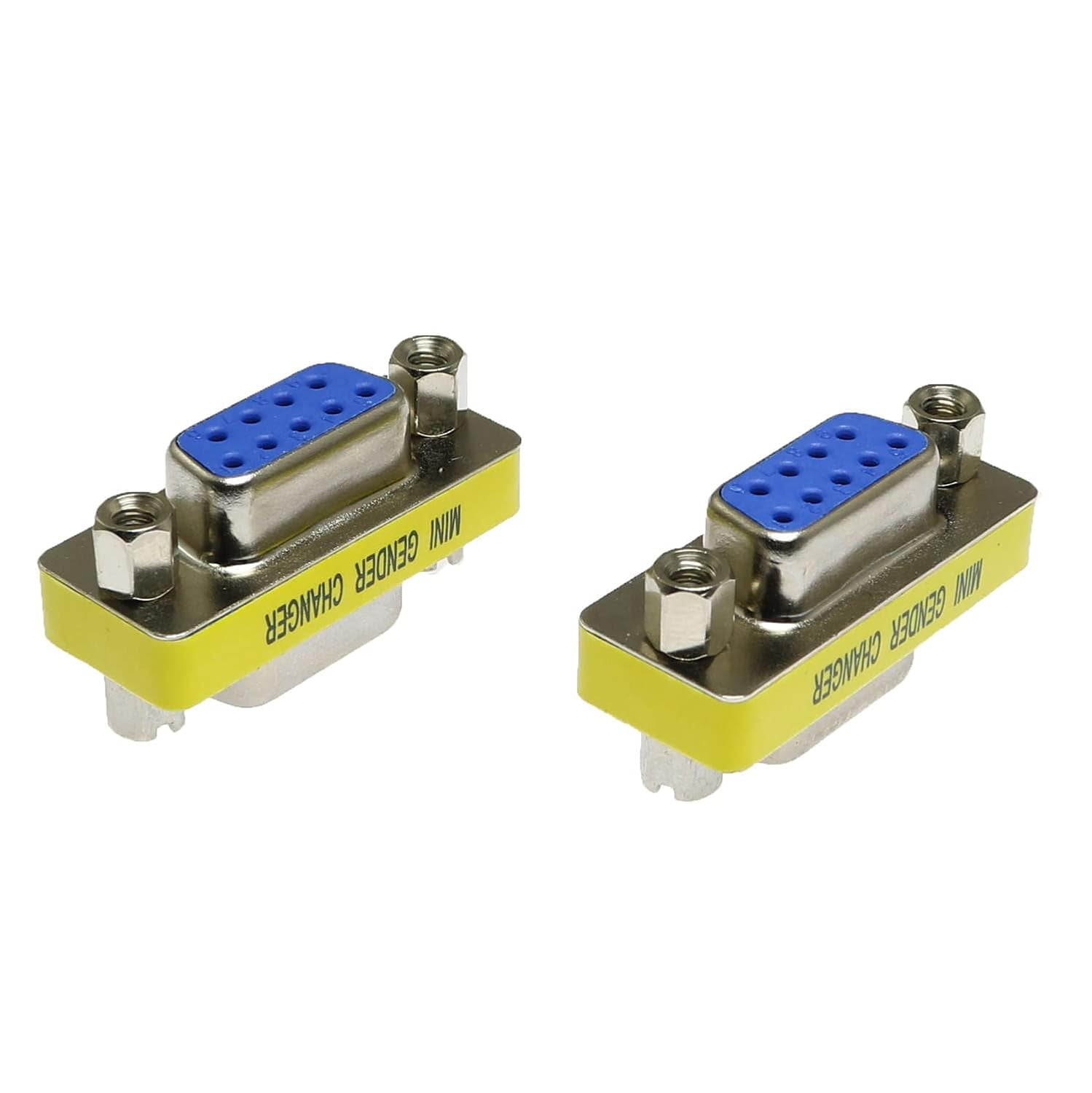 XD-2pcs DB9 9Pin RS232 Serial Cable Male to Male Mini Gender Changer ...