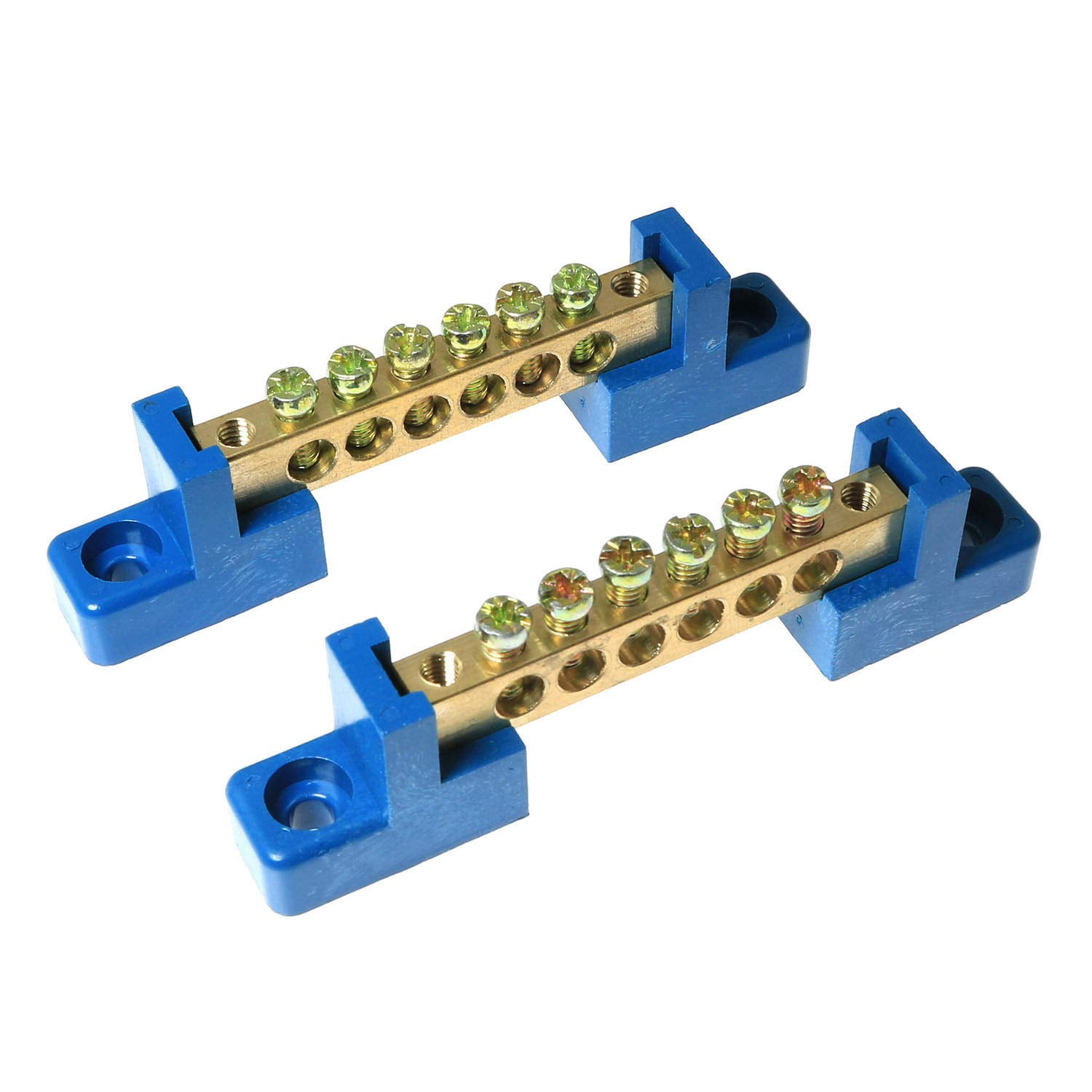 XD-2pcs Terminal Bus Bar Terminal Block Brass Wire Screw Terminal ...