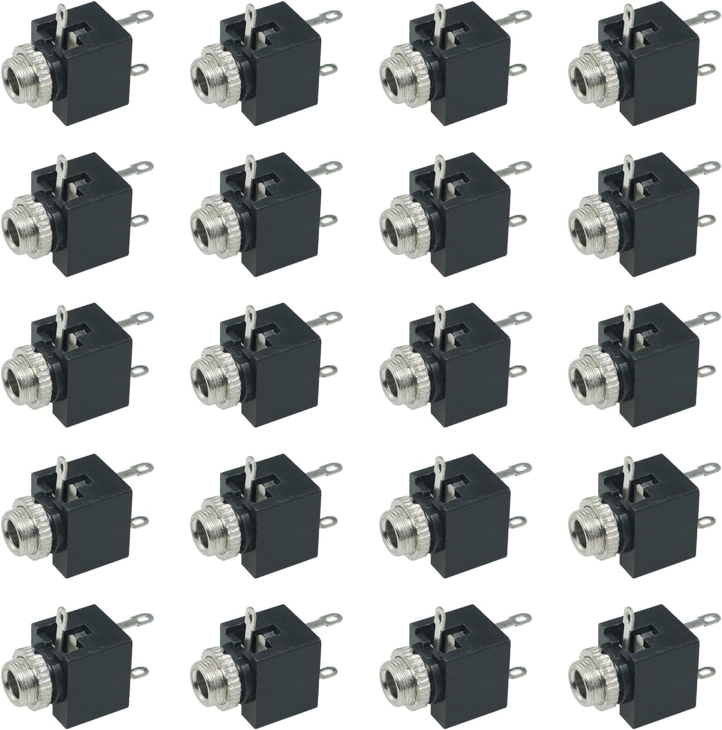 XD-3.5mm Mono TS Jack 20PCS PCB Panel Mount 3.5mm 3 Pin Audio Socket ...