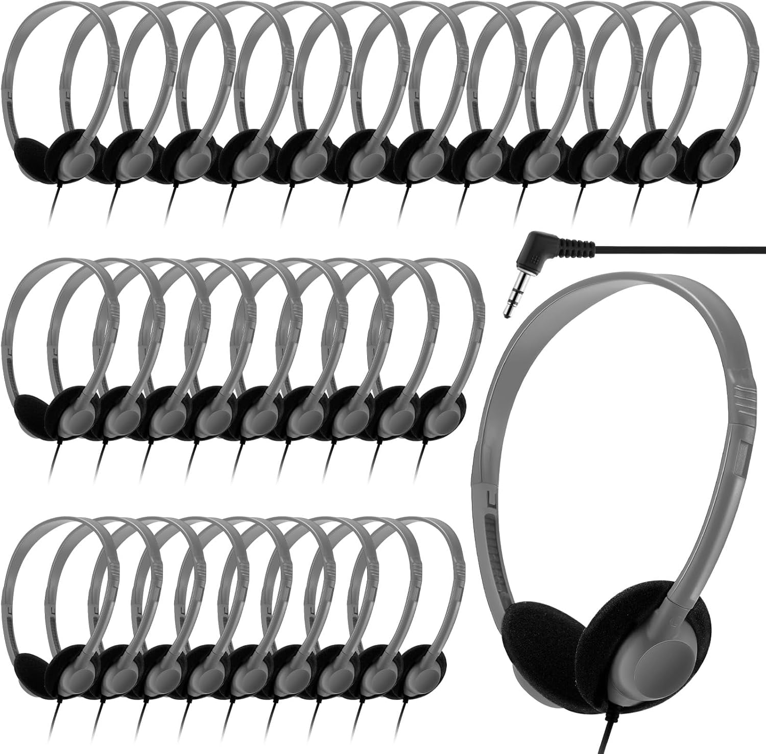 XD-30 Pack Class Set Headphones for Kids Students Bulk Classroom ...