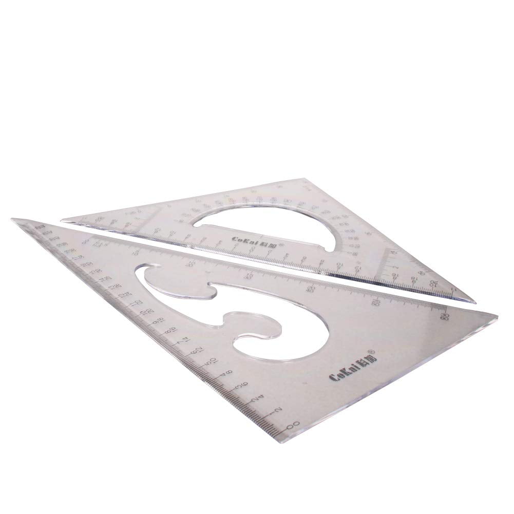 XD-35CM Large Triangle Ruler Square Set, Plastic Triangular Scale ...