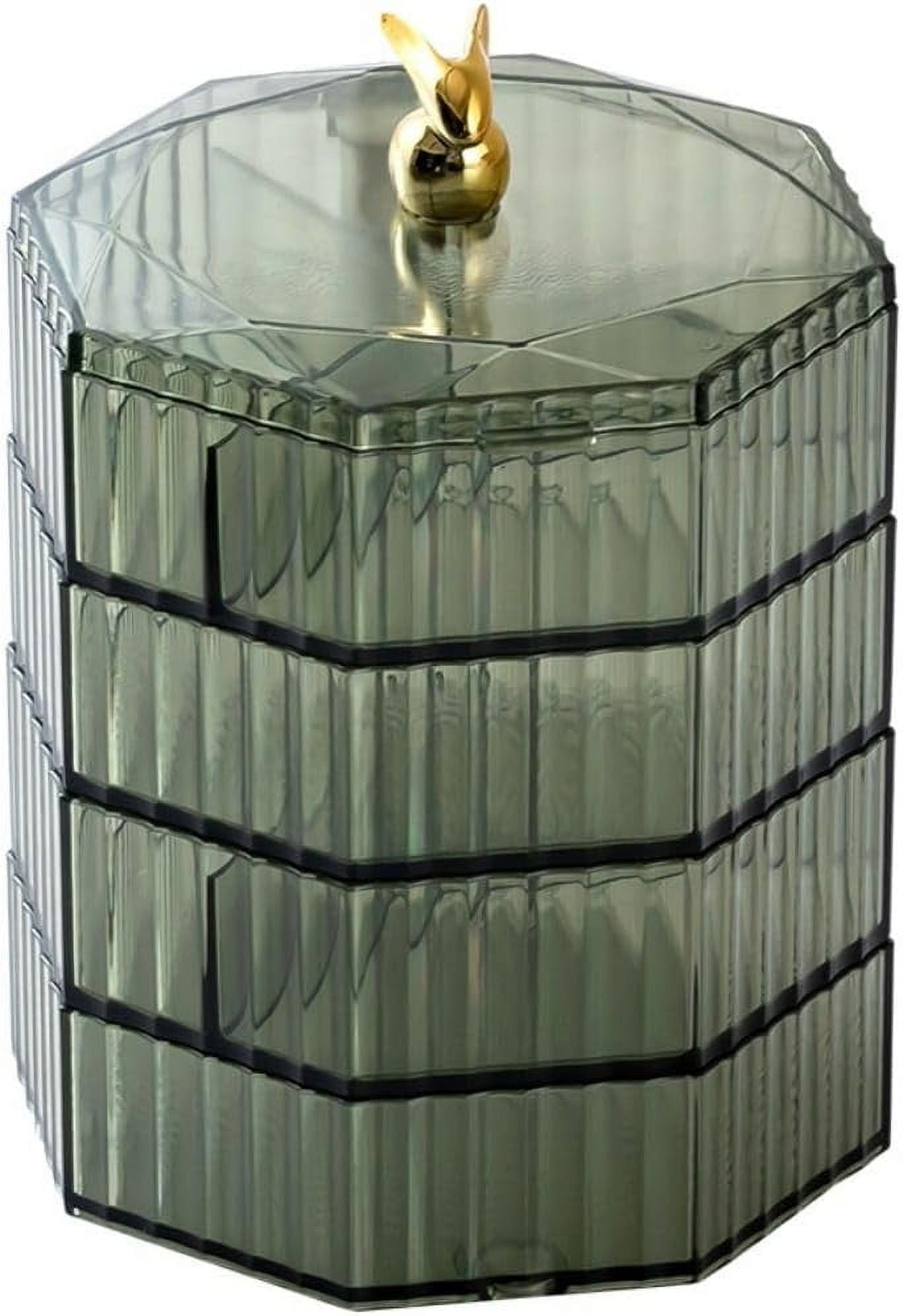 XD-360 Degree Transparent Rotating Jewelry Organizer,Multi-Layer ...