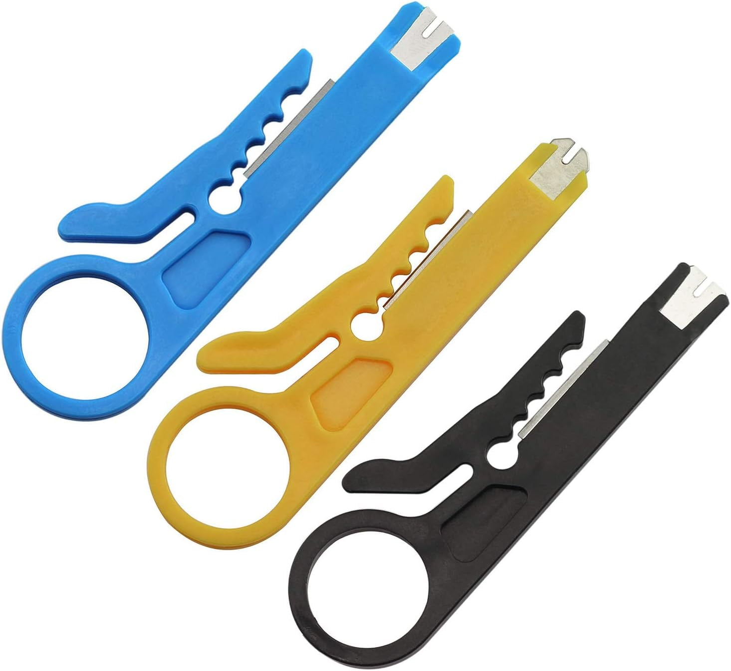 XD-3PCS Small Wire Stripper Portable Crimping Tool Blue/Yellow/Black ...