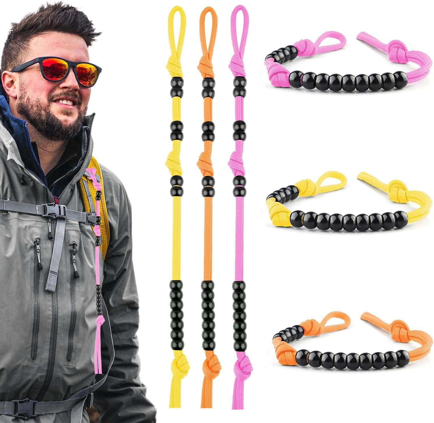 XD-3pcs Ranger Beads pace Counter for Hiking，Long Distance Swimmers ...