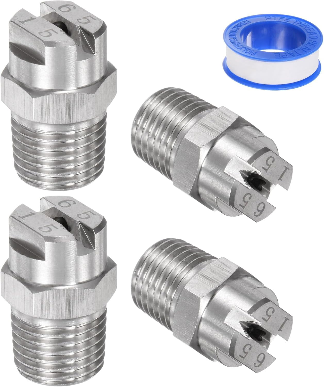 XD-4-Pack Flat Fan Spray Tip, 80 Degree 1/4BSPT Male Stainless Steel ...