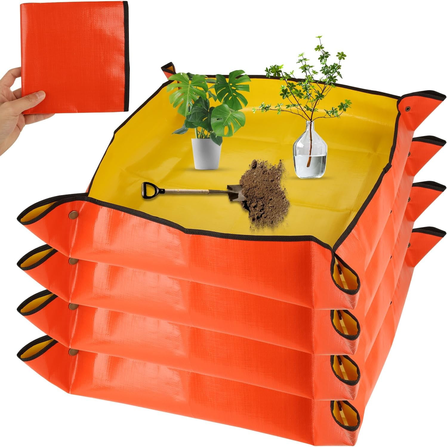 XD-4 Pack Repotting Mat for Indoor Plants 26"x 26" Small Potting Mat ...