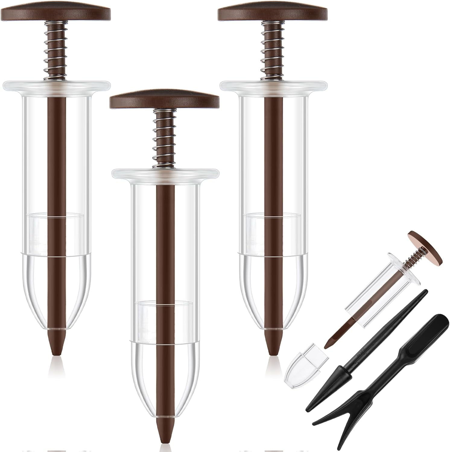 XD-4 Pieces Mini Sowing Seed Dispenser Sower Small Seed Spreader with 2 ...