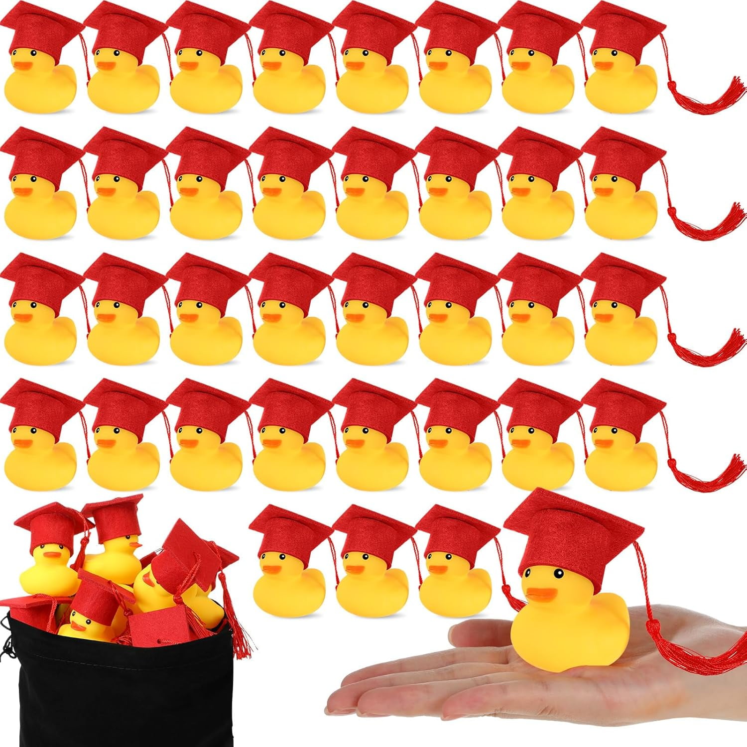 XD-48 Pcs Graduation Rubber Ducks with Grad Cap 2024 Diploma Grad ...