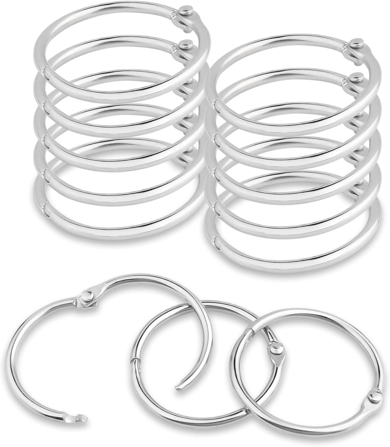 XD-50 Pack Binder Ring, Metal Book Ring Paper Ring Holder 5/8-Inch ...