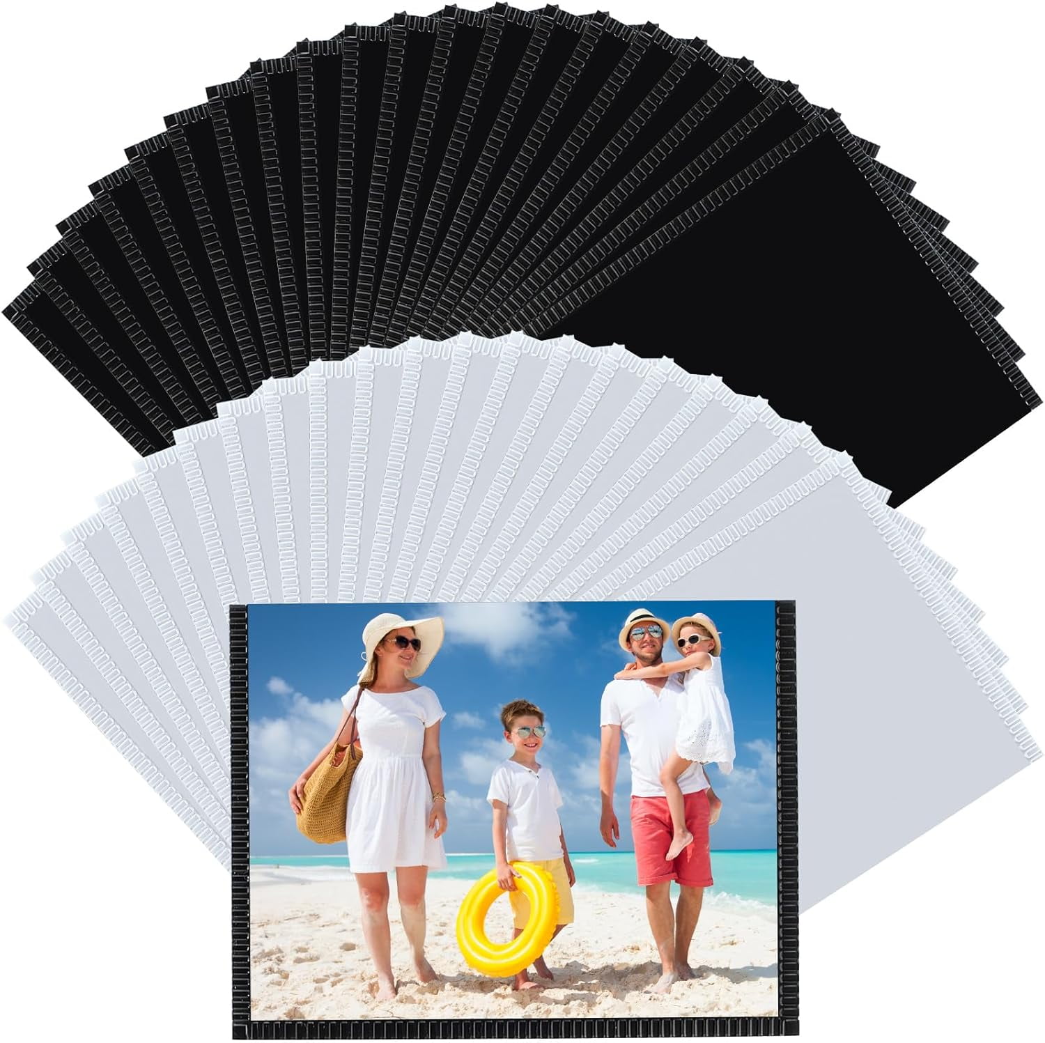 XD-50 Pack Magnetic Picture Frames Photo for Refrigerator with Clear ...