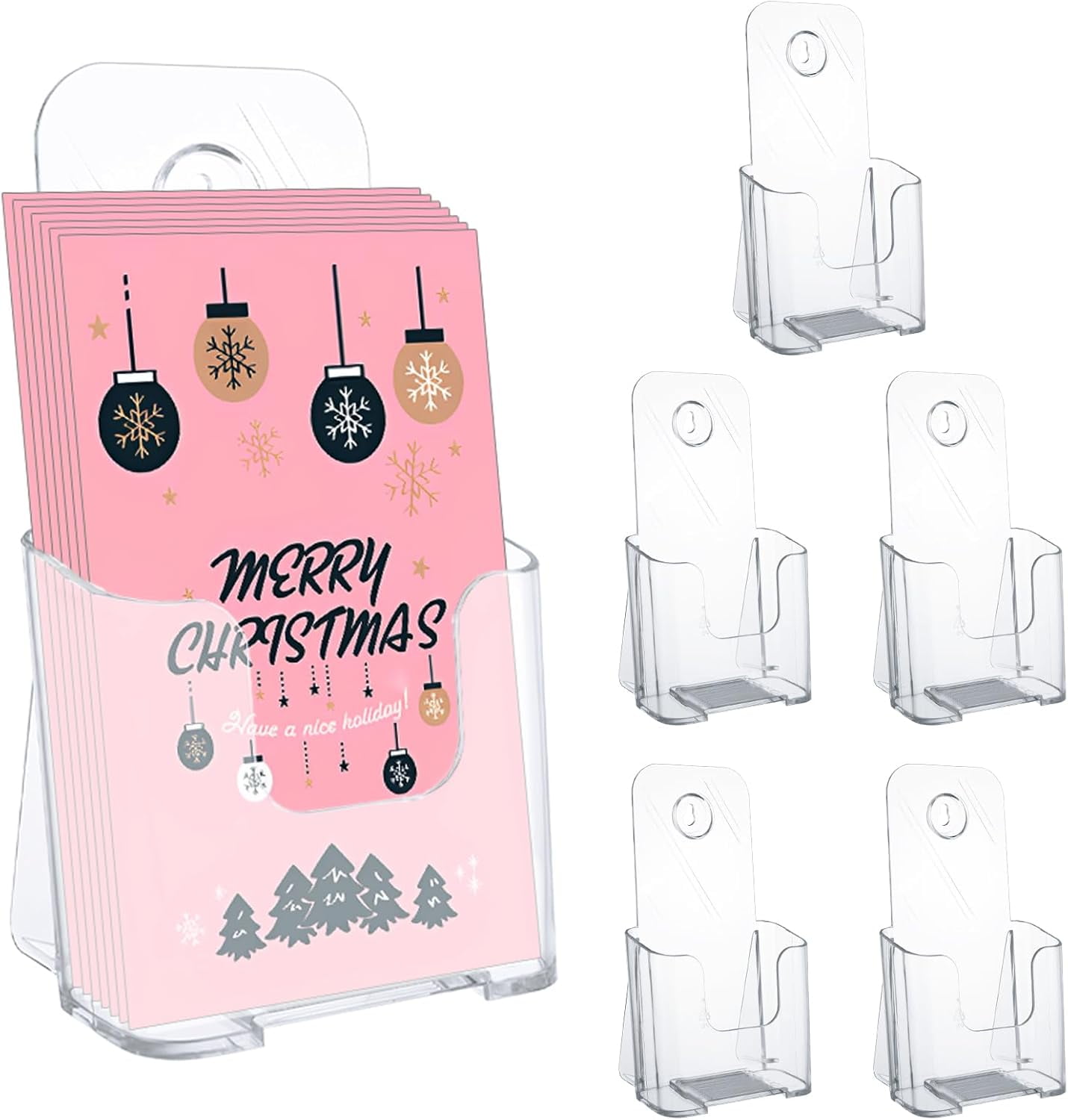 XD-6 Pack Acrylic Brochure Holder 4x9 Brochure Holder Stand, Clear ...