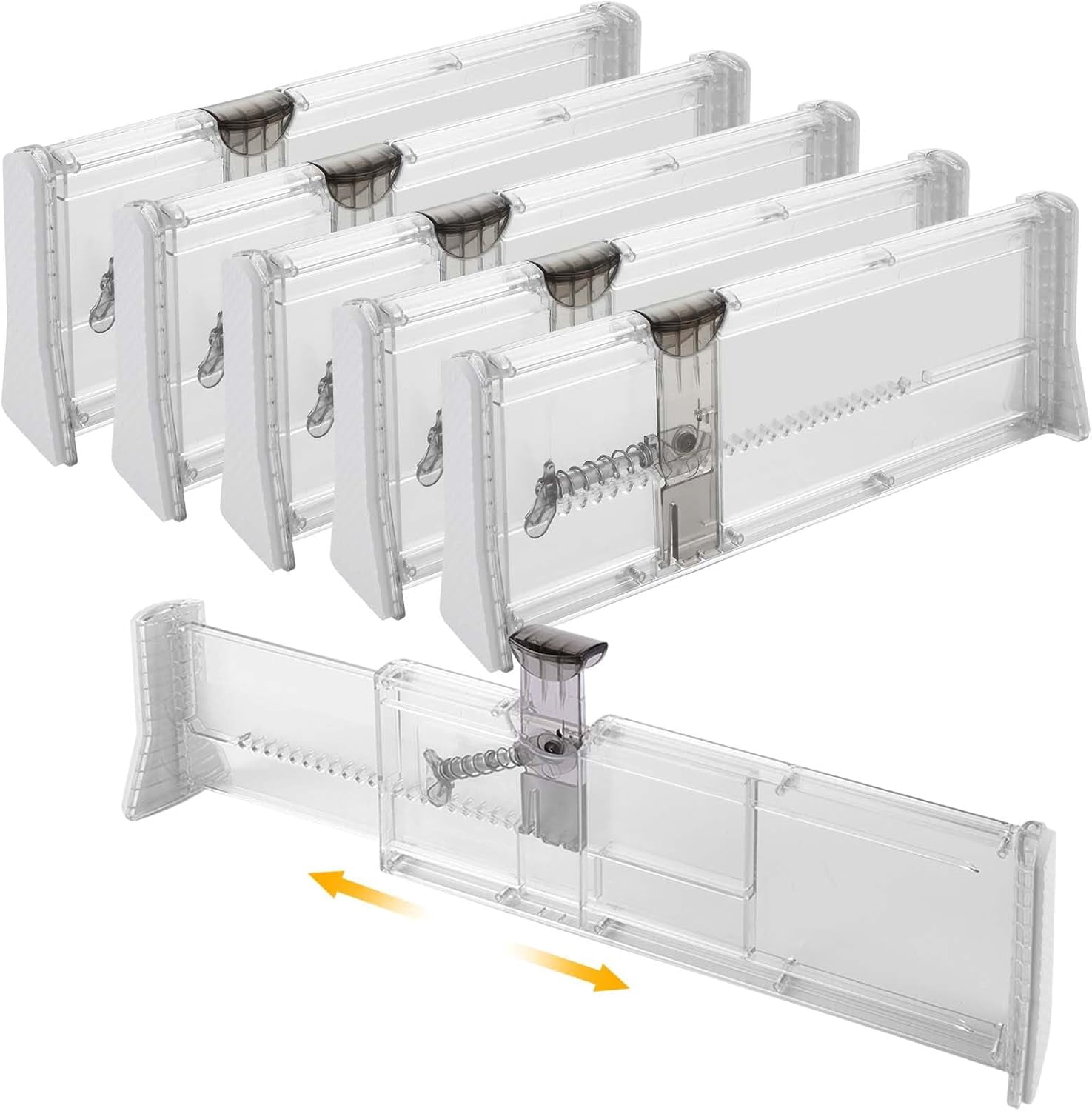 XD-6 Pack Drawer Divider for Clothes, Adjustable Drawer Dividers 4 ...