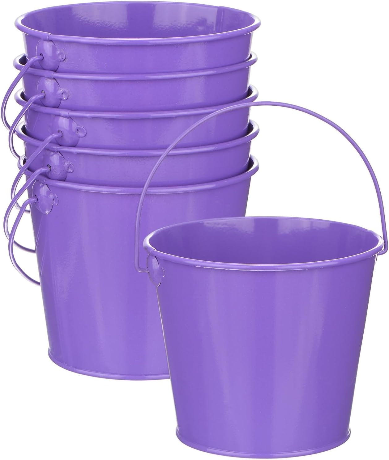 XD-6-Pack Small Metal Bucket with Handle, 4.7"x4"/12x10cm Galvanized ...