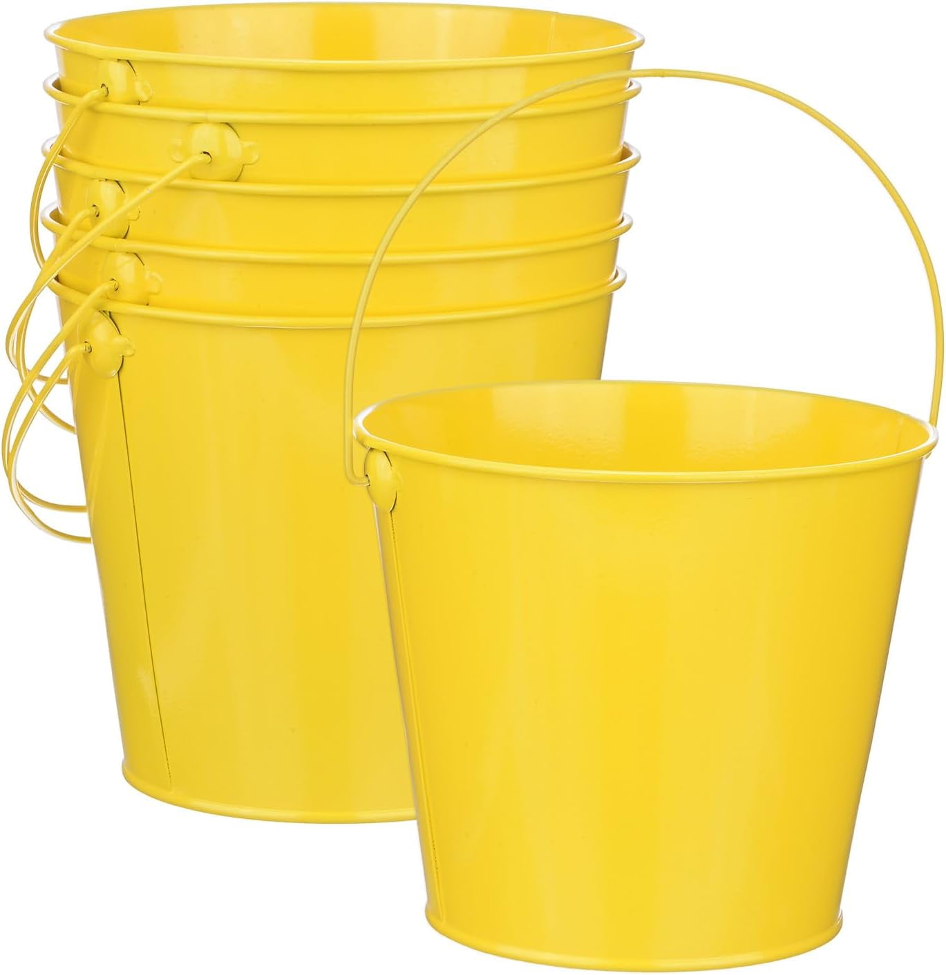 XD-6-Pack Small Metal Bucket with Handle, 4.7"x4"/12x10cm Galvanized ...