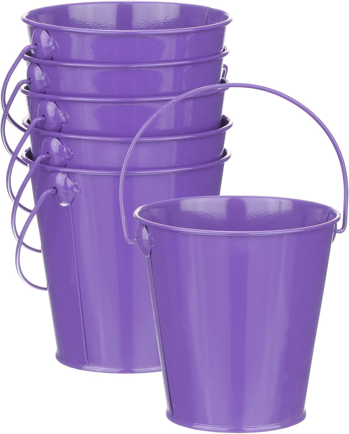 XD-6-Pack Small Metal Bucket with Handle, 4"x4"/10x10cm Galvanized ...