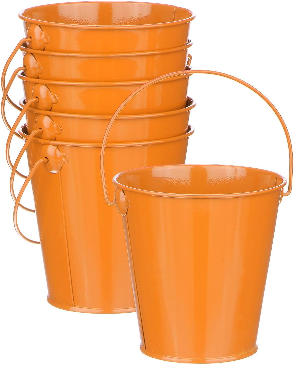XD-6-Pack Small Metal Bucket with Handle, 4"x4"/10x10cm Galvanized ...
