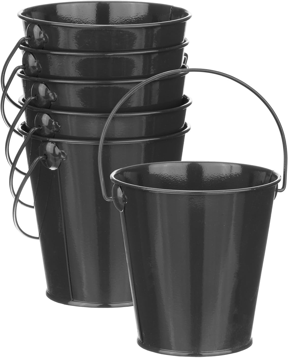 XD-6-Pack Small Metal Bucket with Handle, 4"x4"/10x10cm Galvanized ...