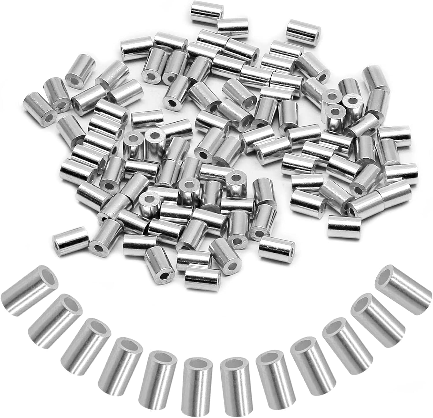 XD-Aluminum Crimping Loop Sleeve, 3/64 inch (1.2mm) Wire Rope Stop ...
