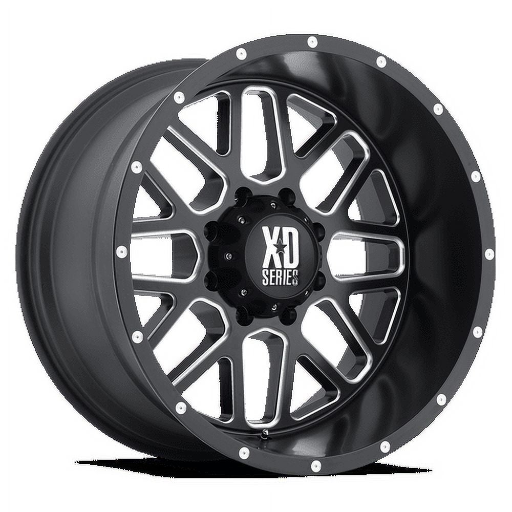 XD Wheels Aluminum Rim XD820 GRENADE 20X9in Satin Black Milled Finish ...