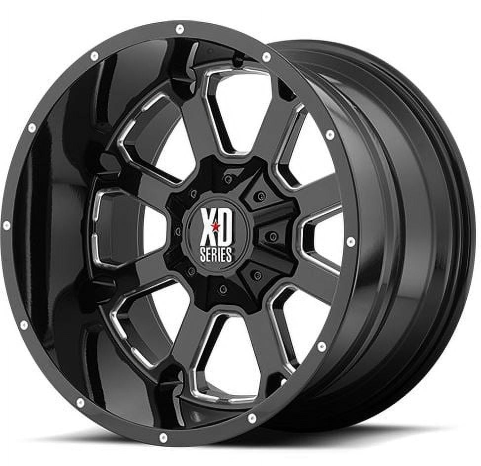 XD Aluminum Rim XD825 BUCK 25 20X9in Gloss Black Milled Finish ...