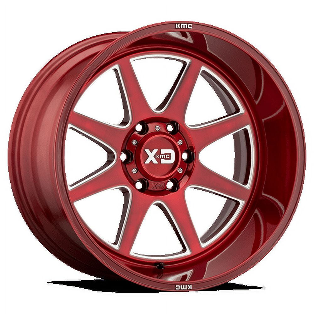 XD Aluminum Rim XD844 PIKE 20X10in Brushed Red with Milled Accent ...