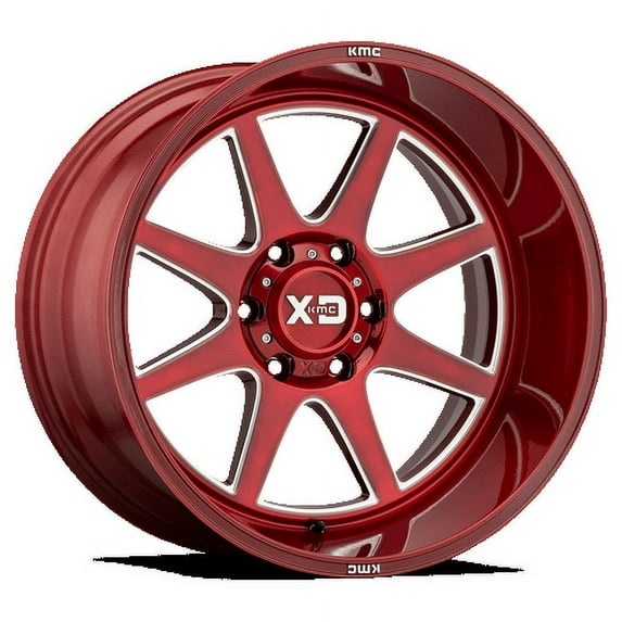 XD Aluminum Rim XD844 PIKE 20X10in Brushed Red with Milled Accent ...