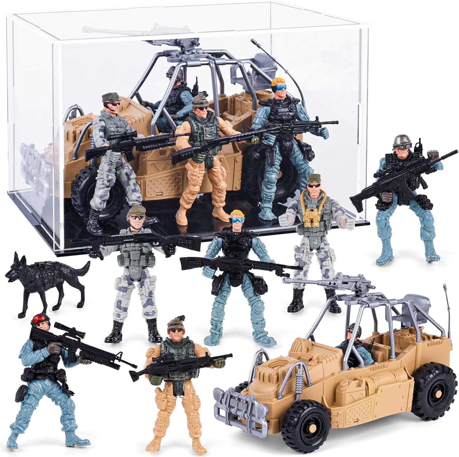 XD-Army Men Playset and SWAT Team Toy Soldiers Action Figures with ...