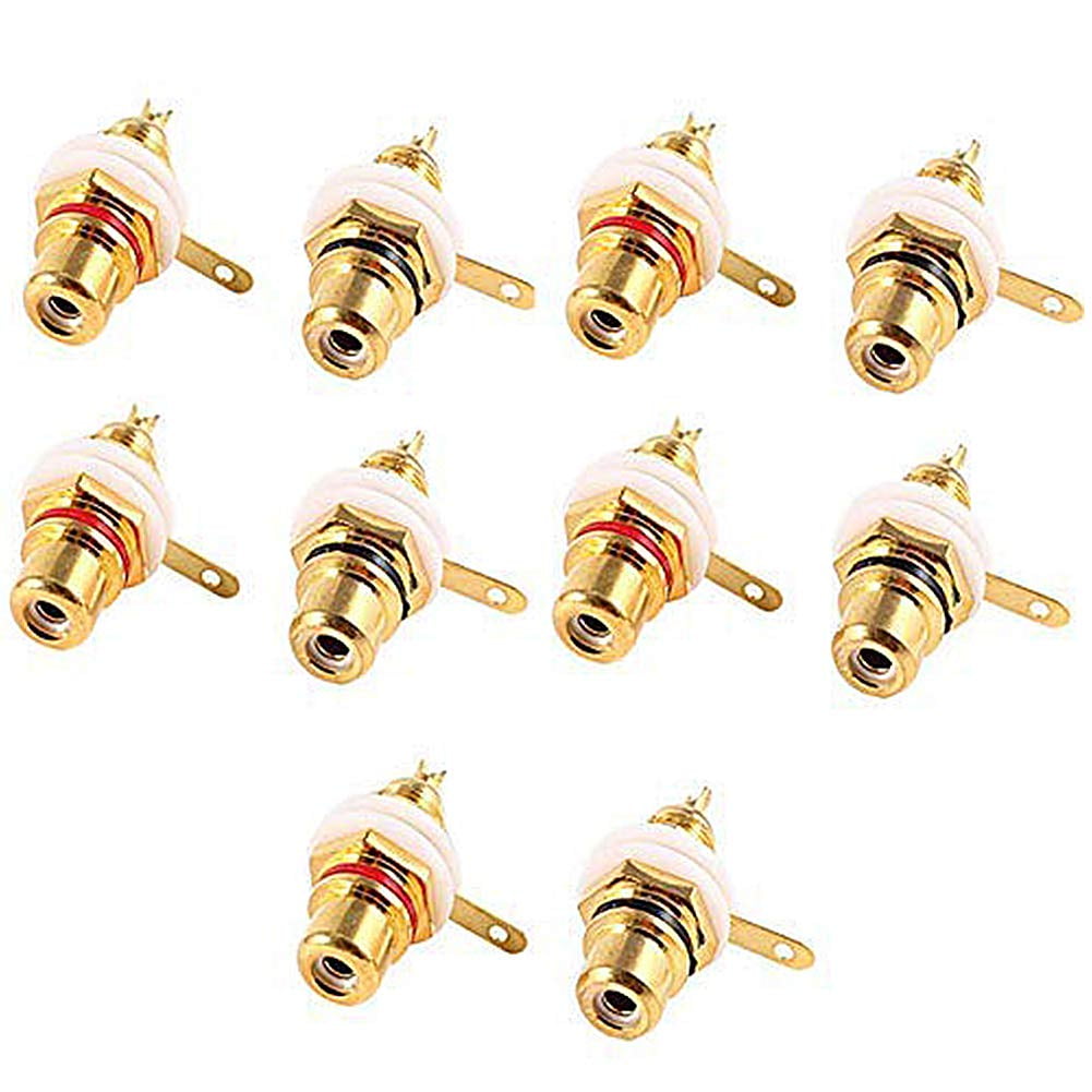 XD-Audio Terminal Jack Panel Mount RCA Female Socket Connector Chassis ...