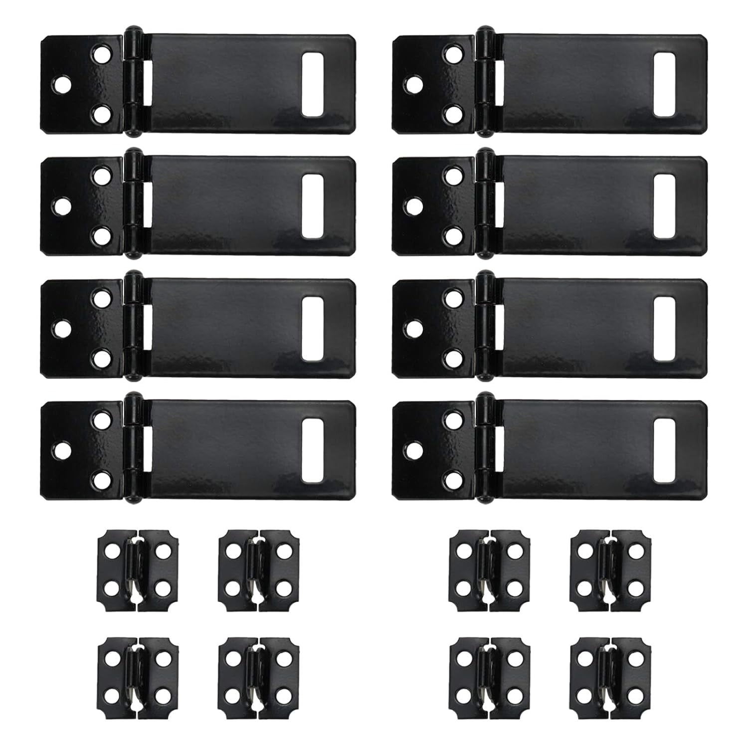 XD-Black Padlock Hasp， Door Slide Latch Lock Sliding Bolt Lock Black ...
