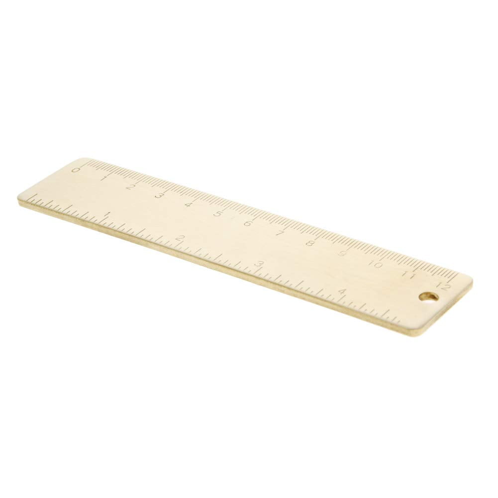 XD-Brass Ruler Set, Triangle Ruler, 180 Degrees Protractor, 12cm / 4.7 ...