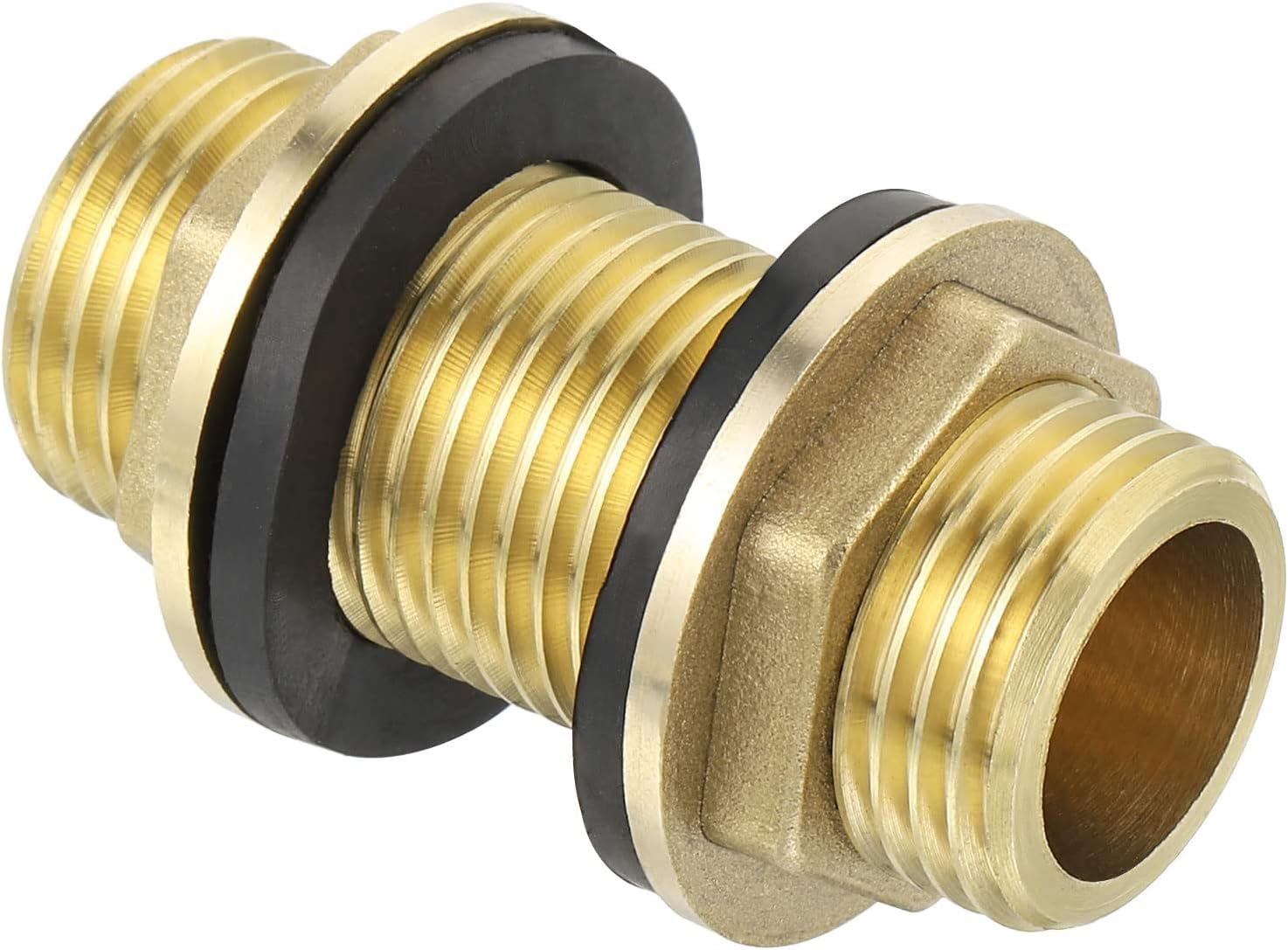 XD-Bulkhead Fitting - Water Tank Connector, Brass Threaded Fitting ...