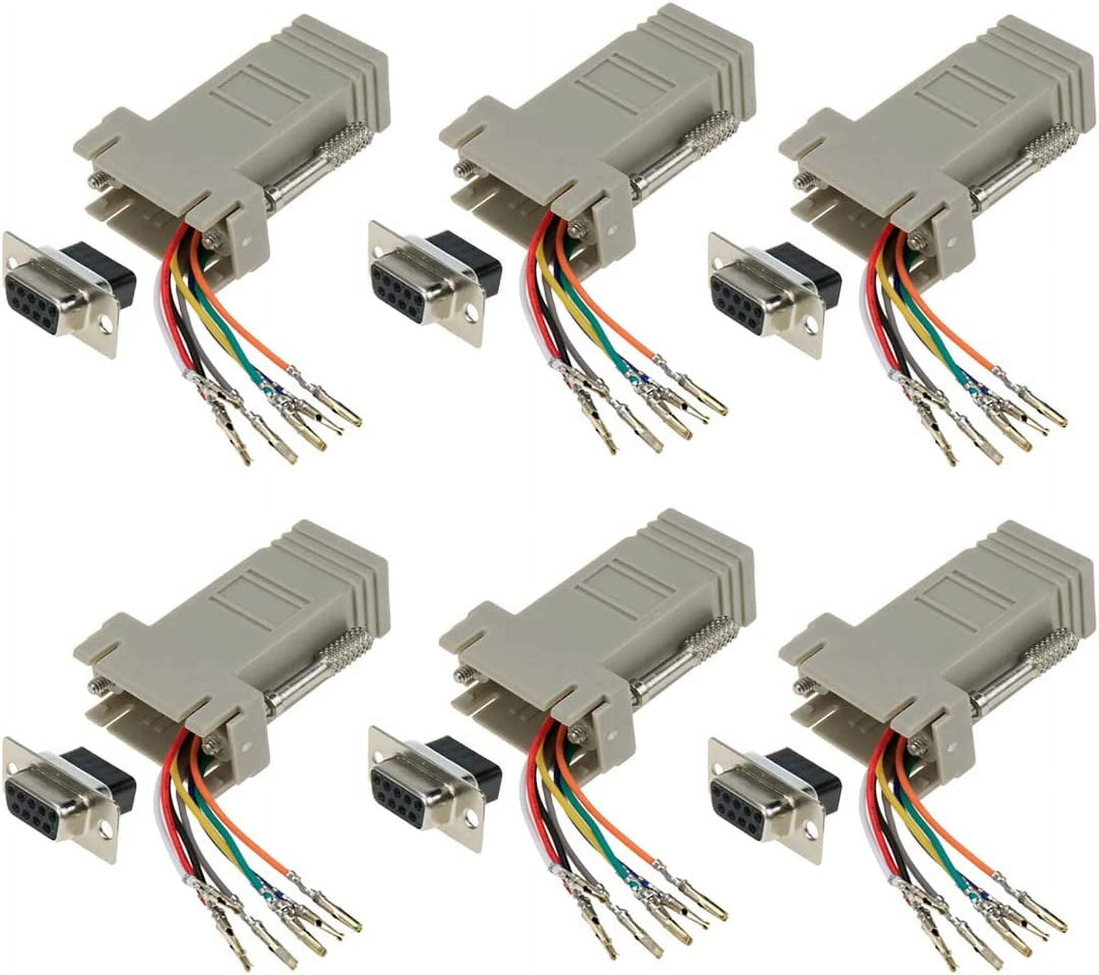 XD-DB9 Ethernet Adapter, DB9 to RJ45 Modular Adapter, F/F*1 - Walmart.com