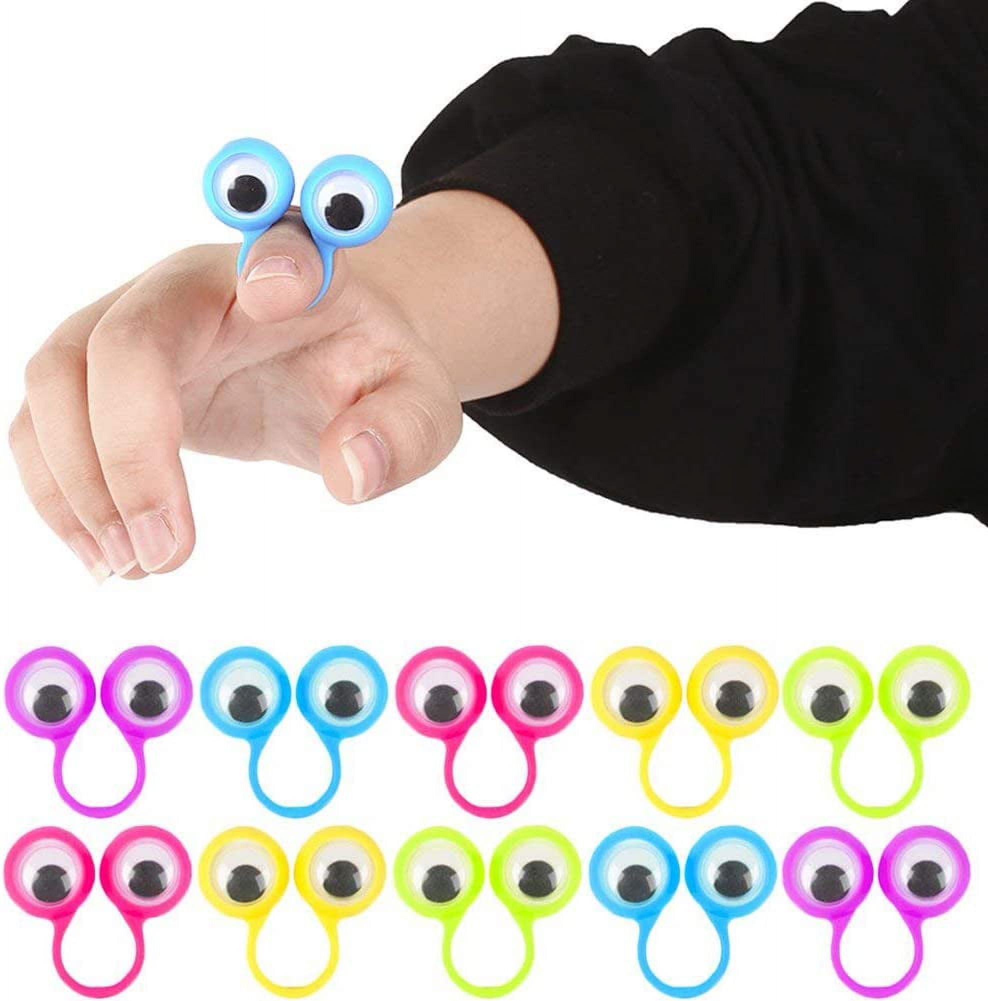 XD-Eyeball Ring, 25PCS Eye Finger Puppets Monster Finger, Party Favors ...
