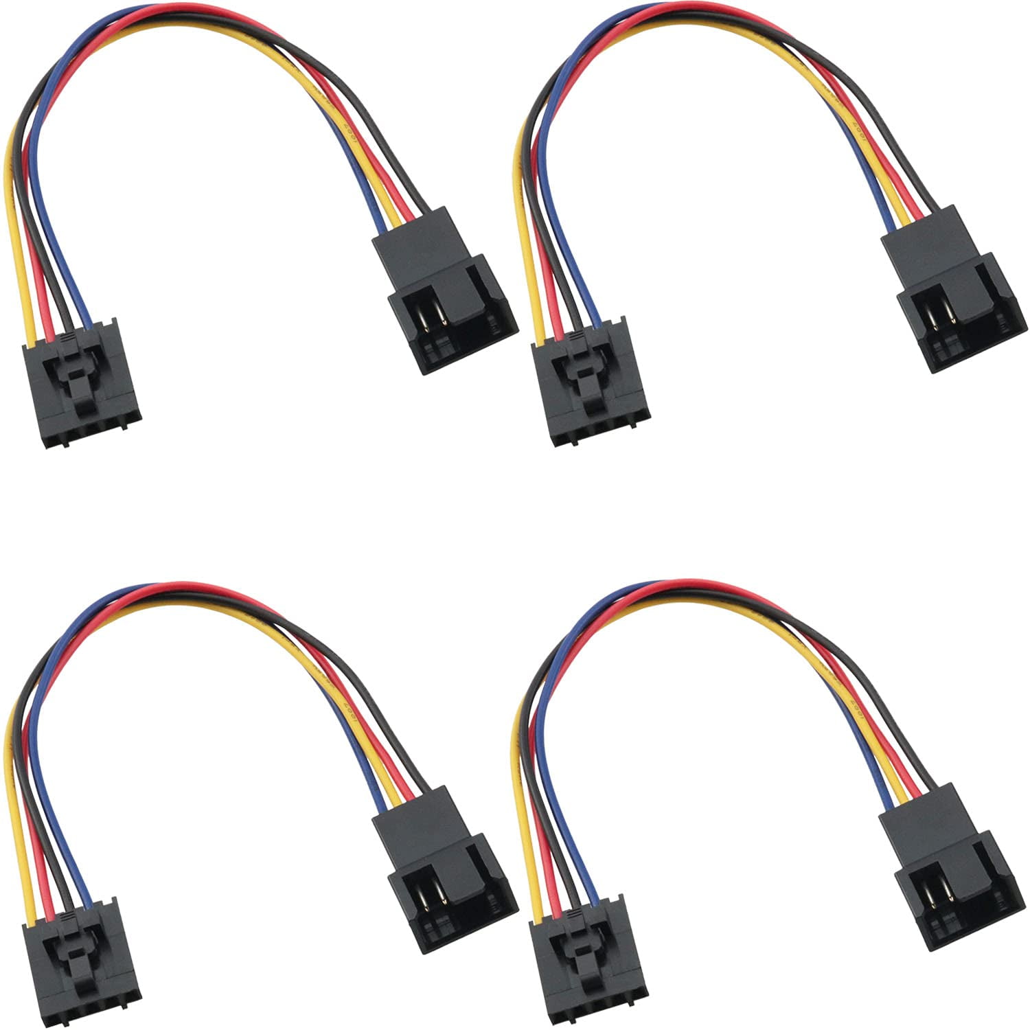 XD-Fan Adapter Cable 4PCS 17.5cm/6.89inch 5 Pin to 4 Pin Connector ...