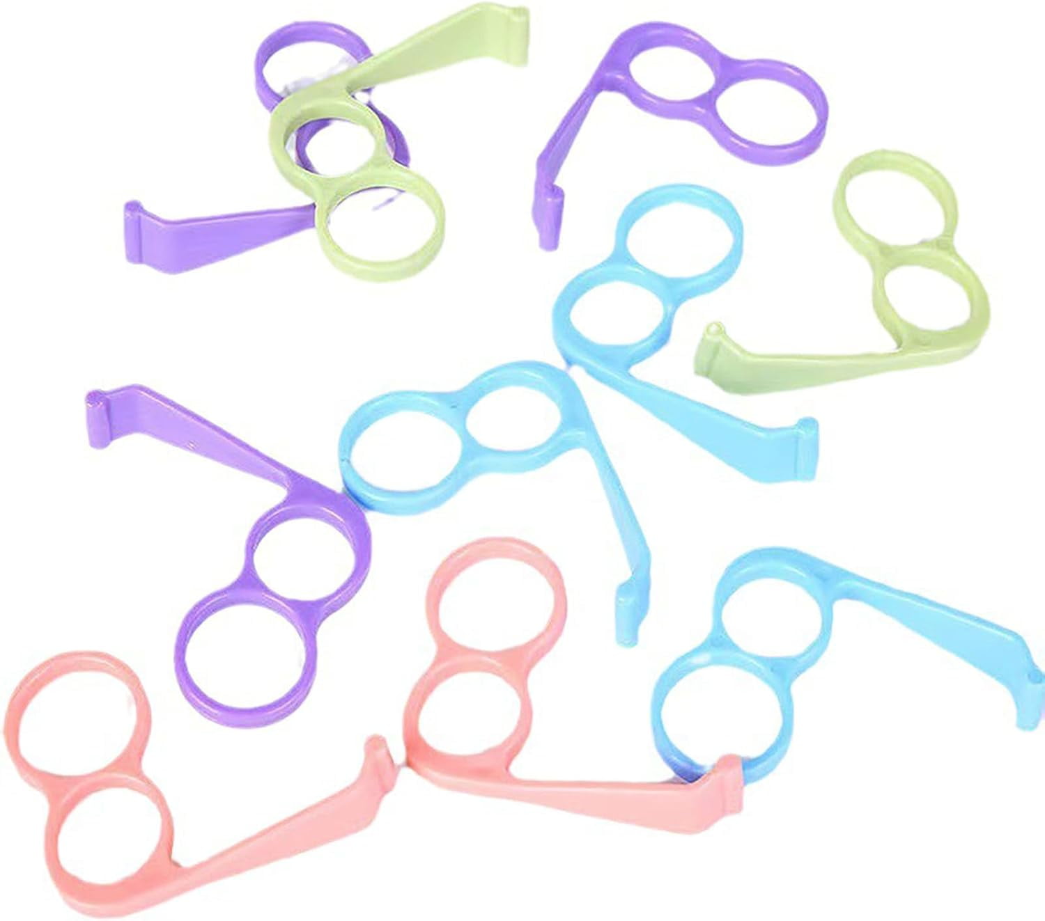 XD-Finger Phone Holder, 10 Pcs Random Color Plastic 2 Holes Little ...
