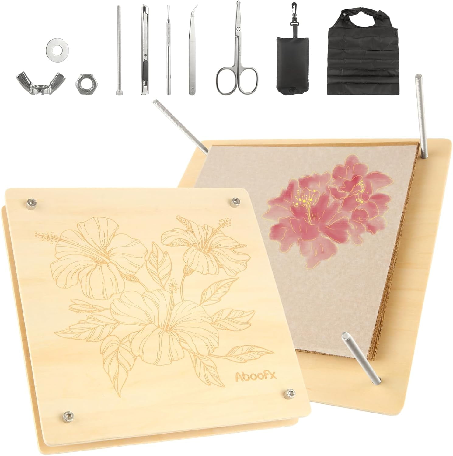 XD-Flower Press Kit, 11"x11" Large Flower Pressing Kit 10 Layers Wooden ...