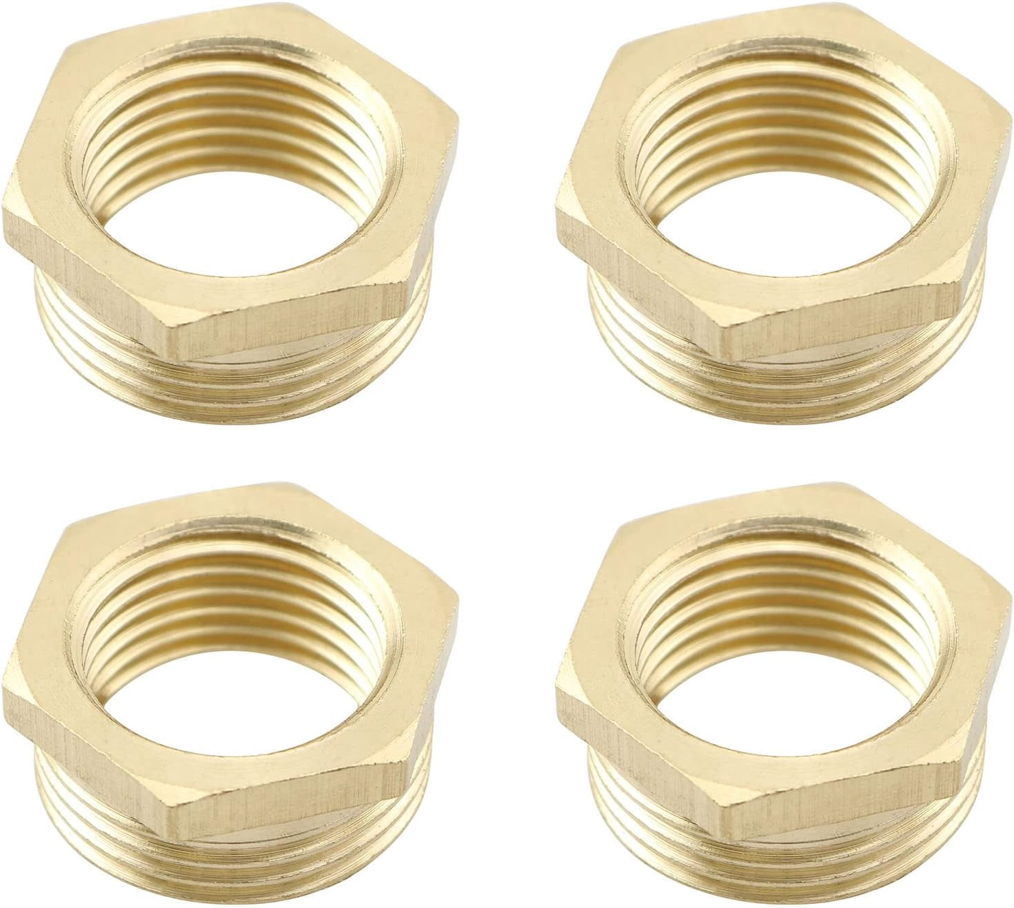 XD-G1/2 Female to GHT 3/4 Male Hose Adapter 4PCS Thread Brass Reducer ...