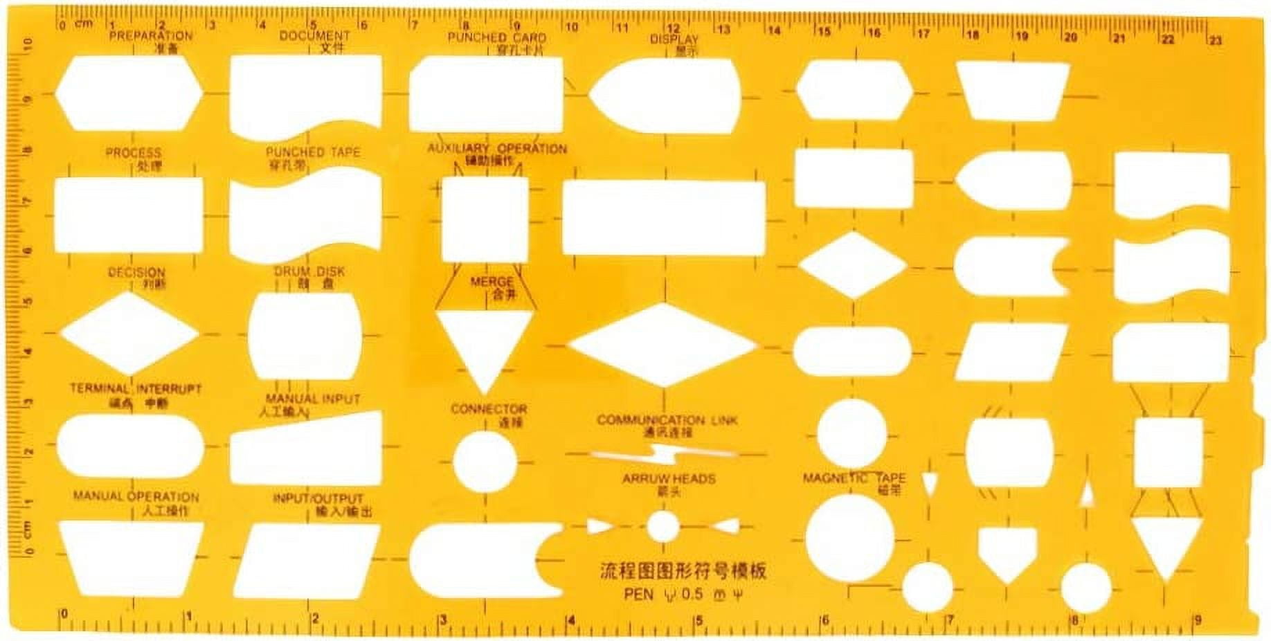 XD-Geometric Drawing Template, Measuring Rulers, Plexiglass Measuring ...