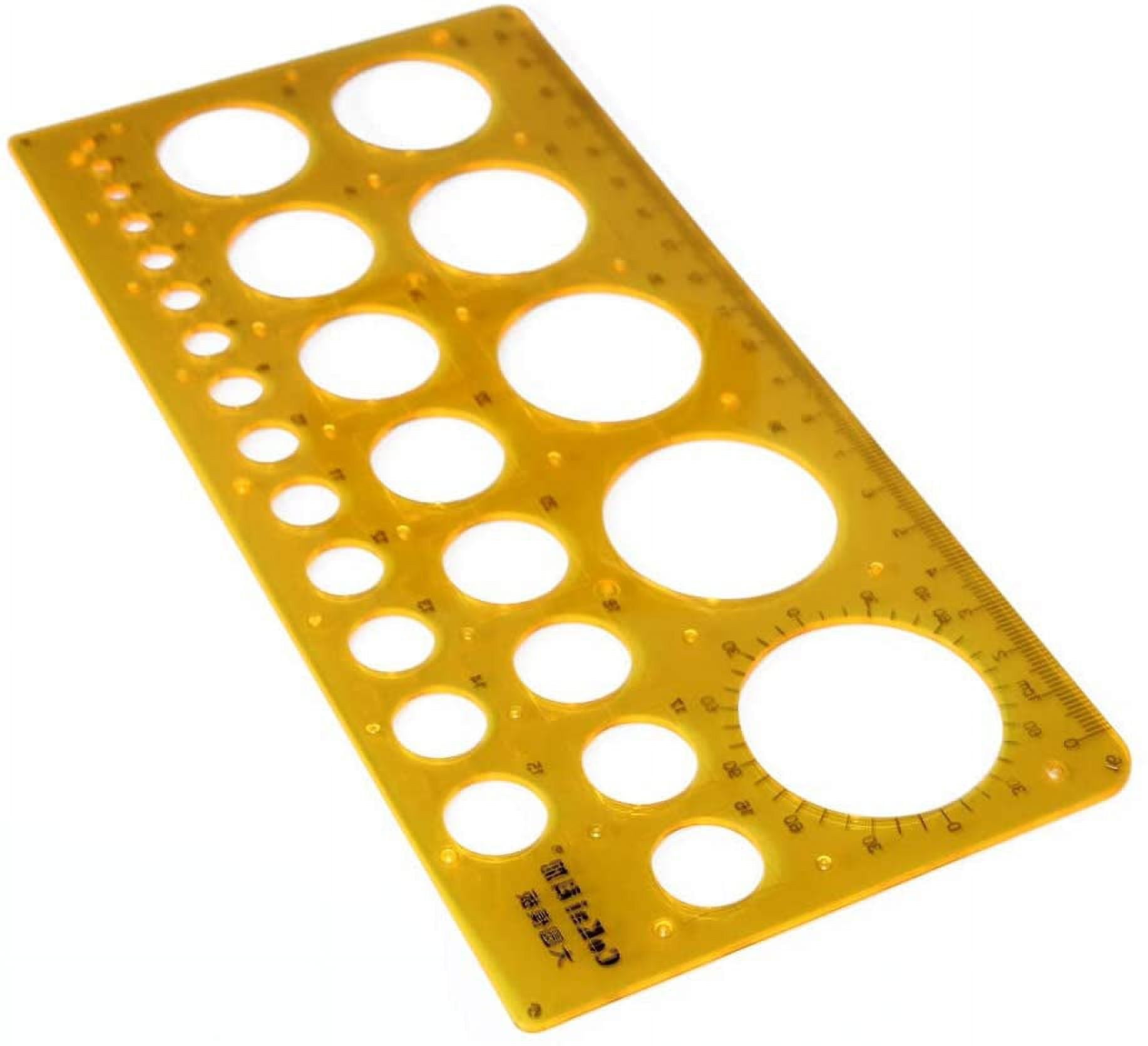 XD-Geometric Drawings Templates Plastic Measuring Template Rulers Clear ...