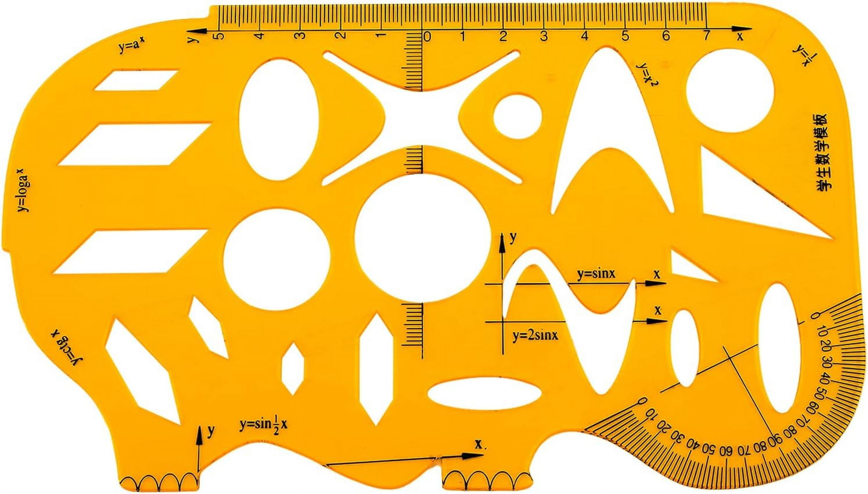 XD-Geometric Drawings Templates Plastic Measuring Template Rulers Clear ...