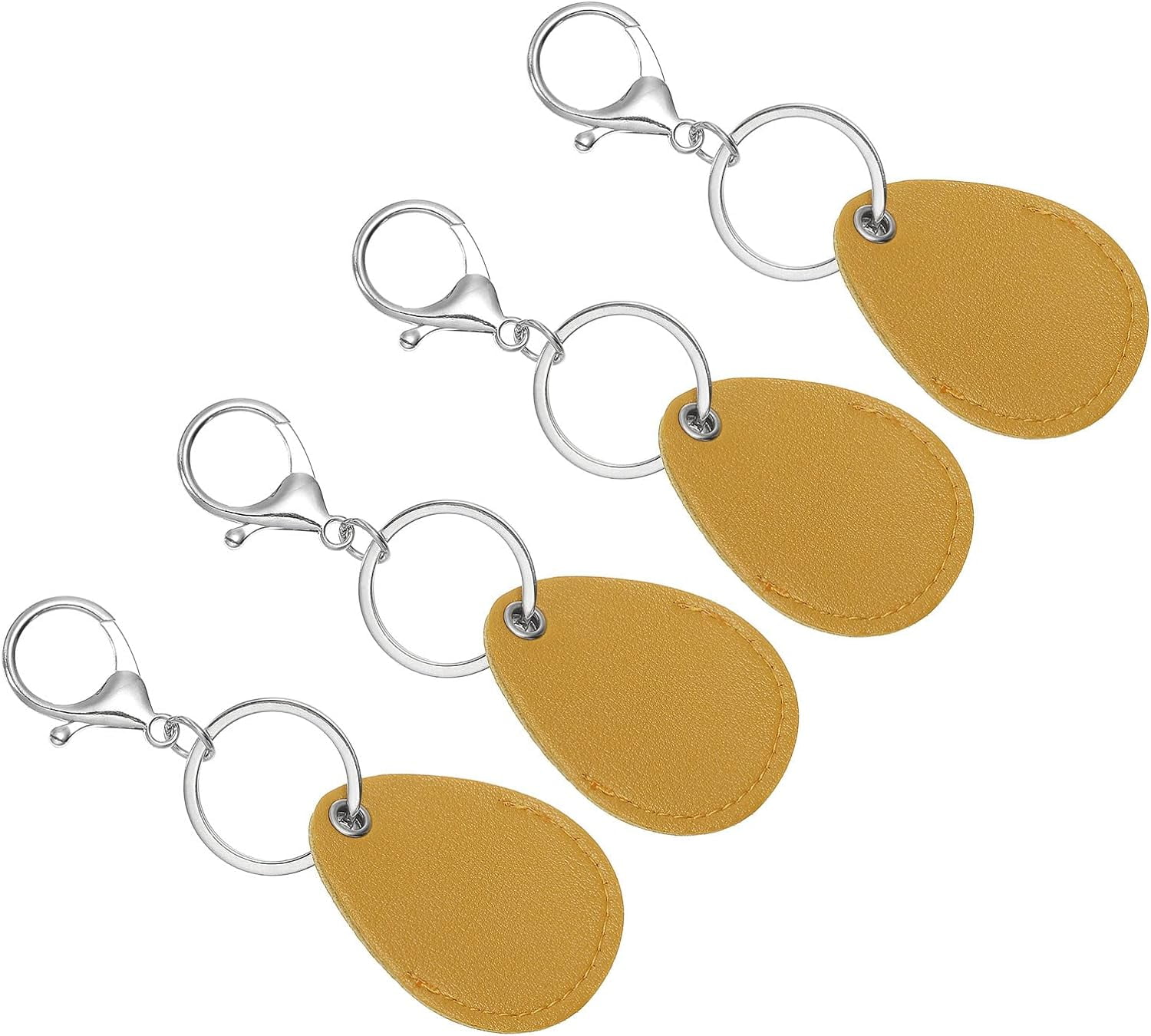 XD-Leather Key Fob, PU Leather Key Fobs with Key Rings Keychain Holder ...