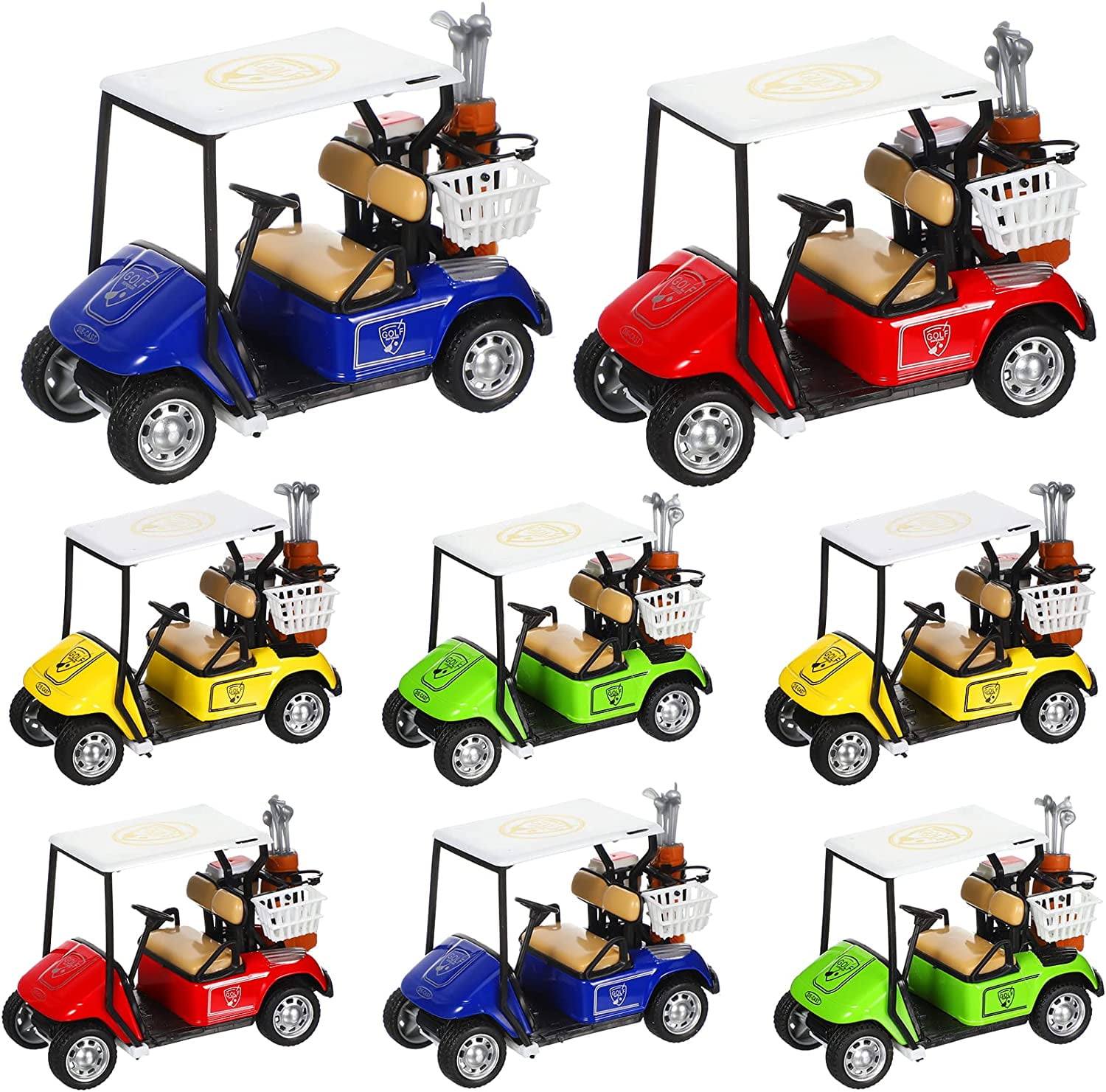XD-Mini Golf Cart Model Toy Metal Pull Back Action Cart 1:36 Scale ...