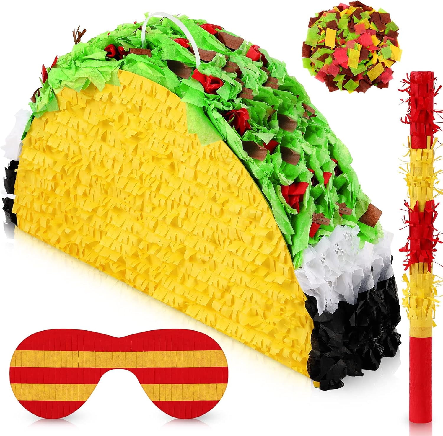 XD-Mini Taco Piñata Mexican Decorations Taco Party Supplies Fiesta ...