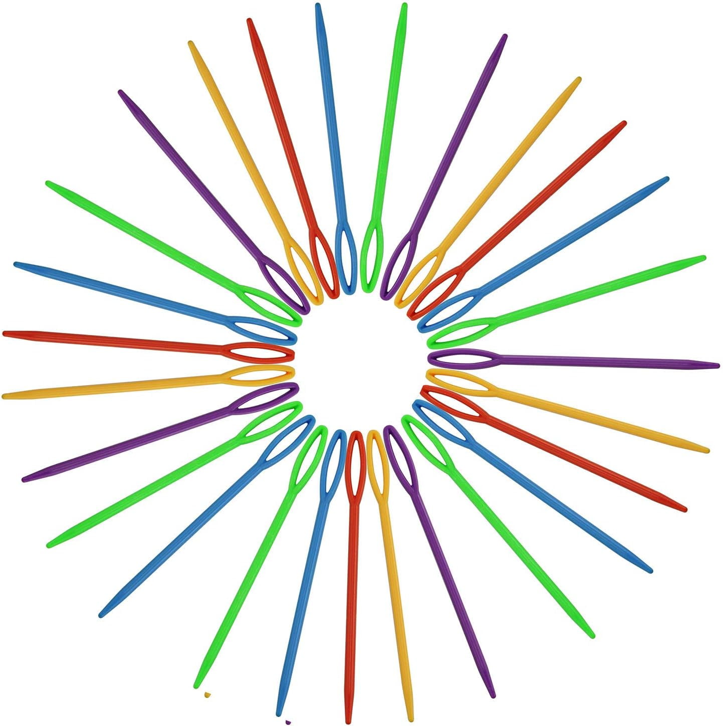 XD-Plastic Lacing Needles 50 PCS 3-1/2Inch Safety Large Eye Plastic ...